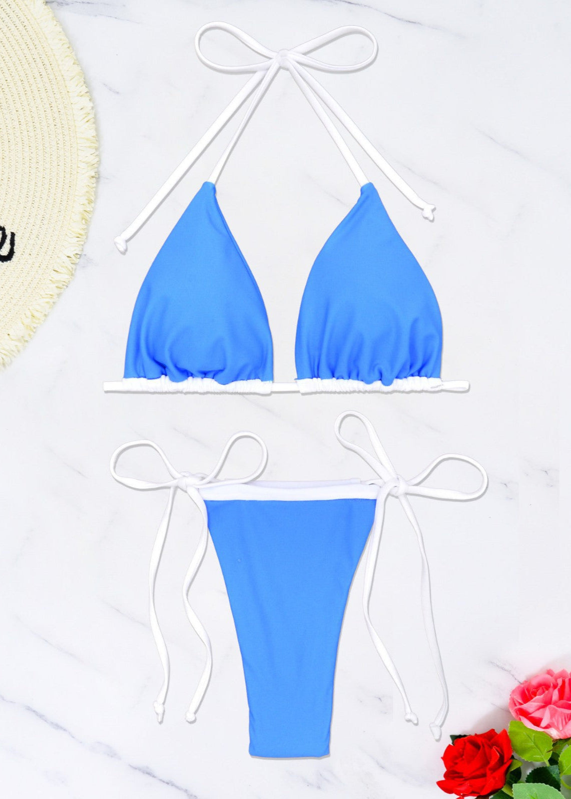 Seabreeze Strings - Tie Side Triangle Bikini Set – Unboundgo